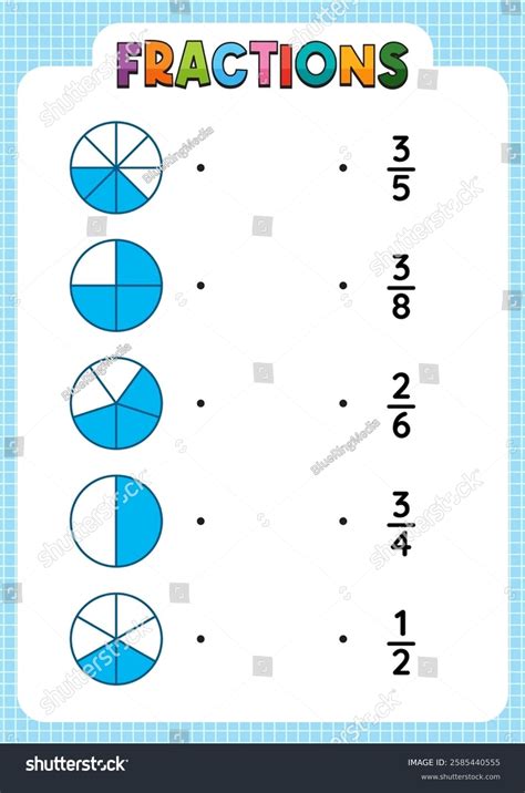 Illustration Fractions Pie Charts Stock Vector Royalty Free 2585440555 Shutterstock