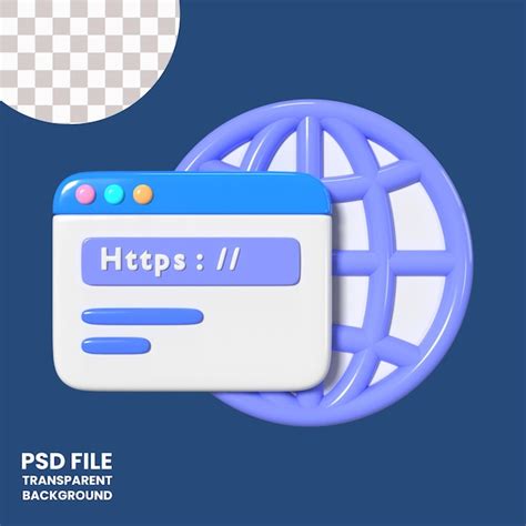 Premium Psd Browser 3d Illustration Icon