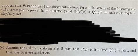 solved suppose that p x and q x are statements defined for