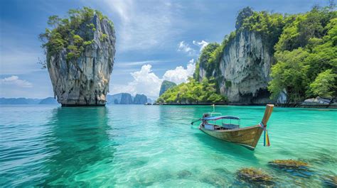 Ai Generated Travelling To Thailand Advertisment Background With Copy