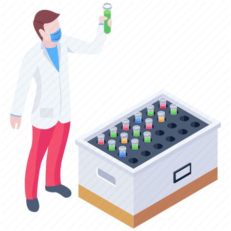Lab Testing Chemical Experiment Chemical Testing Lab Practical Lab Assistant Icon Download