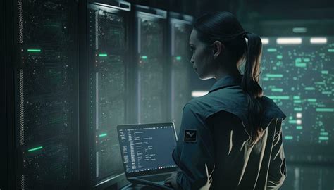 Multiethnic Female It Administrator Walking In Server Corridor