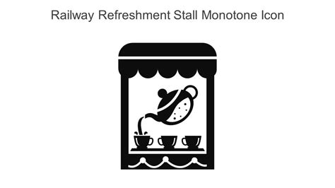 Railway Refreshment Stall Monotone Icon In Powerpoint Pptx Png And Editable Eps Format PPT Sample