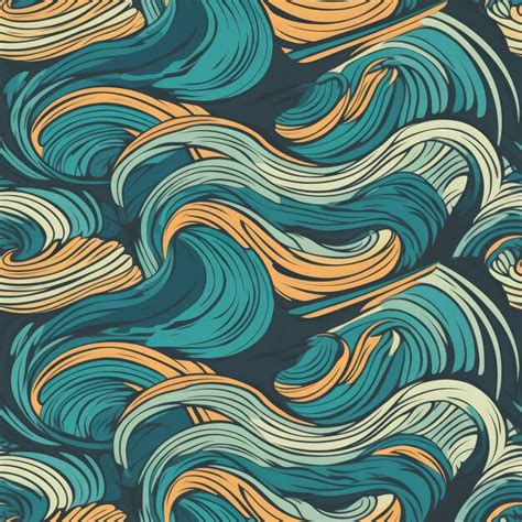 Premium AI Image Waves Pattern Vector Generative AI