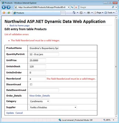 Generate Web Sites Automatically Figure 5 Validate Data Edits