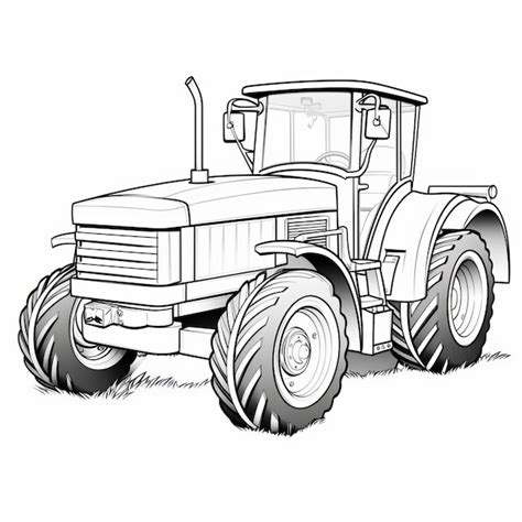 Premium Ai Image The Playful Adventures Of Tractor Ted A Delightful Coloring Journey With A