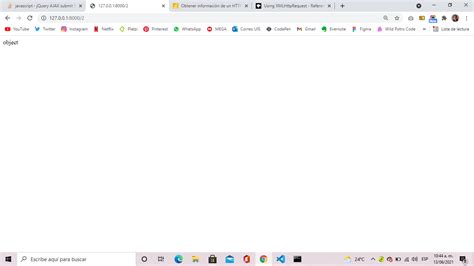 javascript Obtener información de un response para manejarla con ajax Sección de