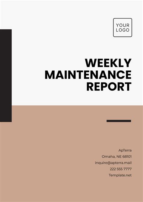 Free Weekly Maintenance Report Template To Edit Online