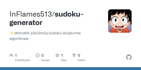 GitHub InFlames sudoku generator otomatik çözülmüş sudoku oluşturma algoritması