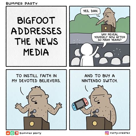 Bigfoot Addresses The Media R Comics