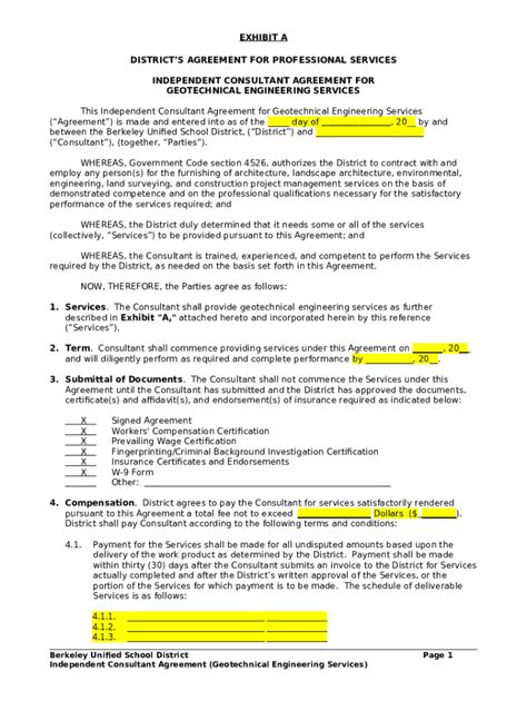 Consultant Services Agreement Geotechnical Engineering Services Doc Template Pdffiller