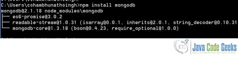 MongoDB Node Js Tutorial Java Code Geeks