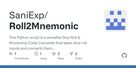 Github Saniexproll2mnemonic This Python Script Is A Versatile Dice