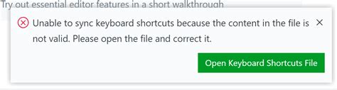 Settings Sync Keyboard Shortcut Error When Syncing On Windows Issue Microsoft