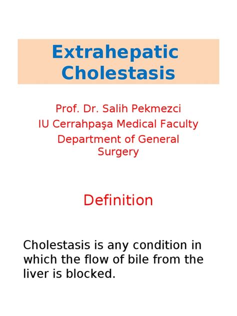 Extrahepatic Cholestasis Pdf Organ Anatomy Abdomen
