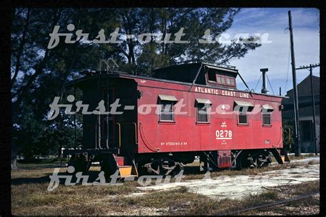 B Original Slide Atlantic Coast Line Acl 0278 Caboose Clewiston Fl