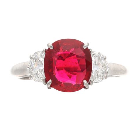 Platinum 221ct Ruby And Diamond Ring Available For Immediate Sale At