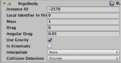Unity Not Able To Find The Constraints Option In The Rigidbody Component Game Development