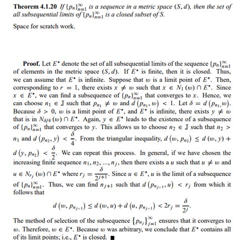 Calculus Set Of Subsequential Limits Is Closed Mathematics Stack