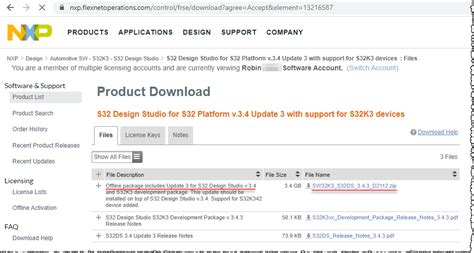 failed to install s32k1xx development package from s32ds extensions