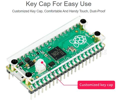 Buy Raspberry Pi Pico With Pre Soldered Header Board And Clear Acrylic