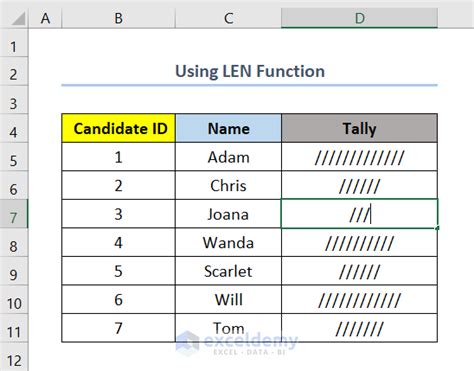 Excel Tally Sheet Template