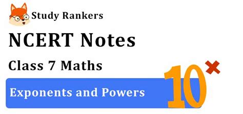 Chapter 13 Exponents And Powers Class 7 Notes Maths