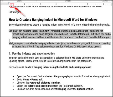 Create A Hanging Indent In Ms Word [complete Guide 2024]