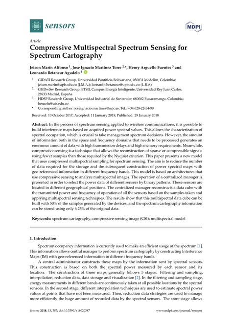 Pdf Compressive Multispectral Spectrum Sensing For Spectrum Cartography