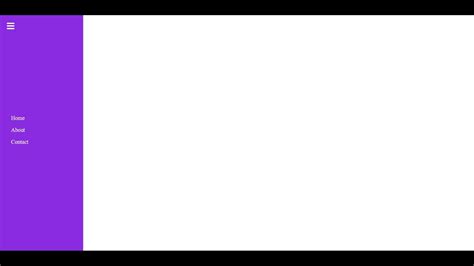 Yandan Açılır Menü Yapımı Html Css Javascript Youtube