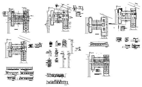 Plan And Elevation Of Building Structure Cad Construction Block Layout Dwg File Block Layout
