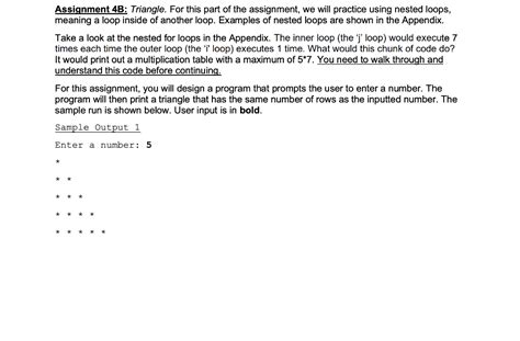 Solved Assignment 4b Triangle For This Part Of The