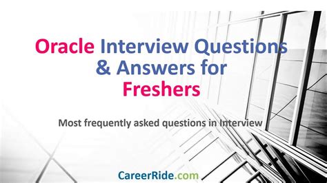 Oracle Interview Questions And Answers For Freshers Youtube