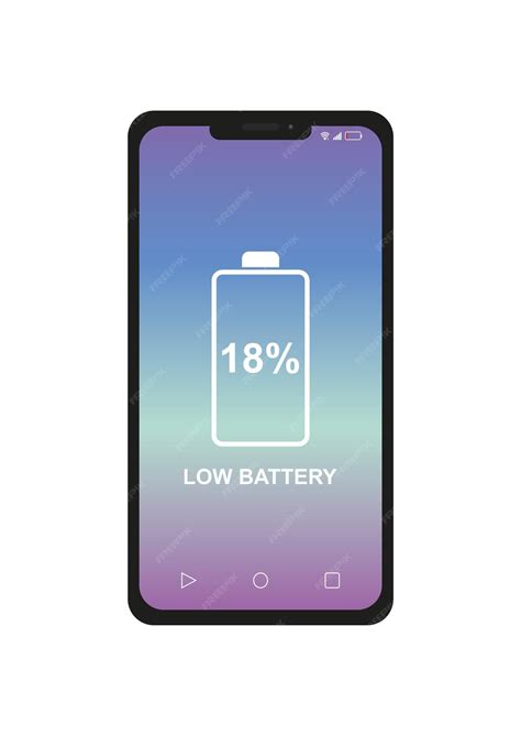 Premium Vector Low Battery Alert Clipart Vector Isolated On White