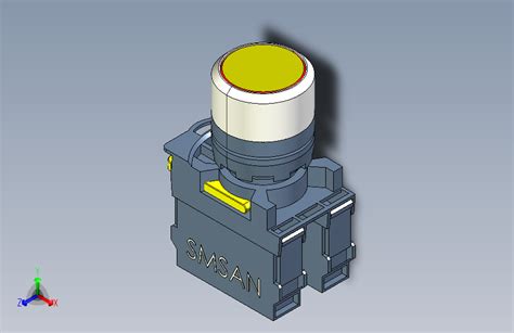 机柜高位按钮 Step 模型图纸下载 懒石网