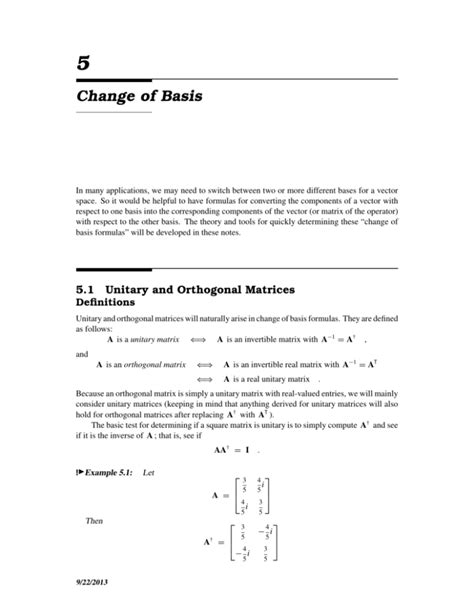 Change Of Basis