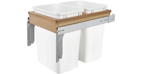 Rev A Shelf Wctm Dm Wood Classics W Top Mount Pull Out Double Qt Gallon