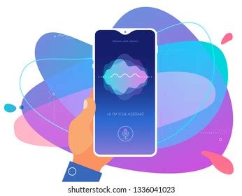 Mobile App Ui Personal Voice Assistant Stock Vector Royalty Free Shutterstock