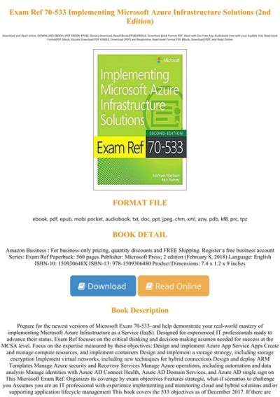 Free Download Exam Ref 70 533 Implementing Microsoft Azure