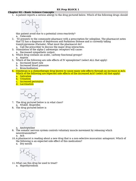 Rx Prep Block 1 Pdf Rx Prep Block 1 Pdf