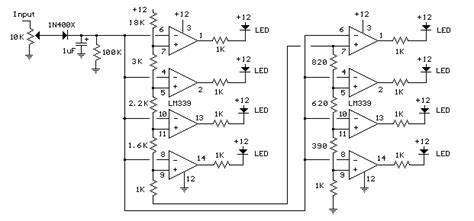 LED VU Meter Audio Circuit Circuit Diagram SeekIC Com