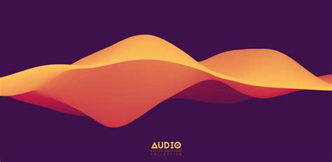 Sound Wave Visualiztion 3d Orange Solid Waveform Vector Image Sound Wave Visualiztion 3d Orange Solid Waveform Vector Image