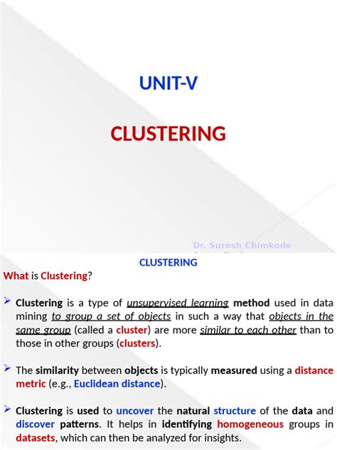 unit 5 pdf cluster analysis data mining