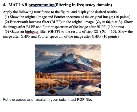 Solved Matlab Programmingfiltering In Frequency
