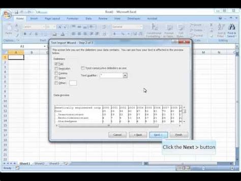Importing And Saving A Text File To Excel YouTube