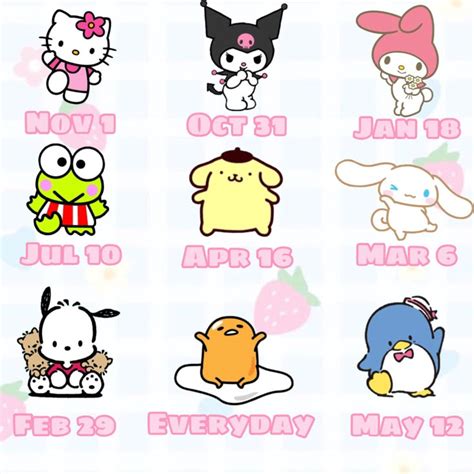 The Hello Kitty Stickers Are All In Different Colors