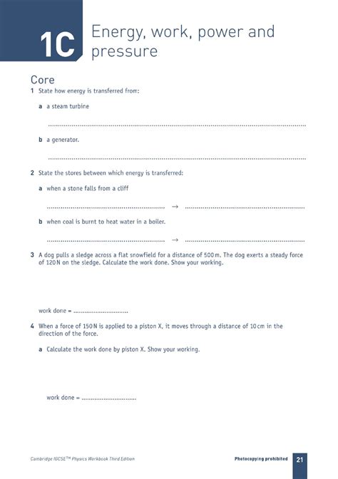 Cambridge Igcse Physics Workbook Studocu