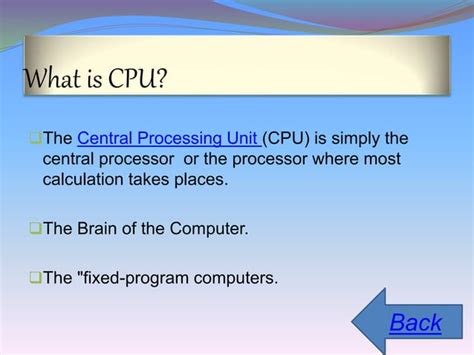Central Processing Unit PPTX