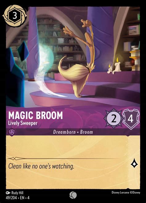 Magic Broom Lively Sweeper Lorcana Card