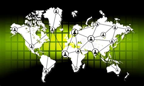 World Map With Global Network Connection Partnership And World Map